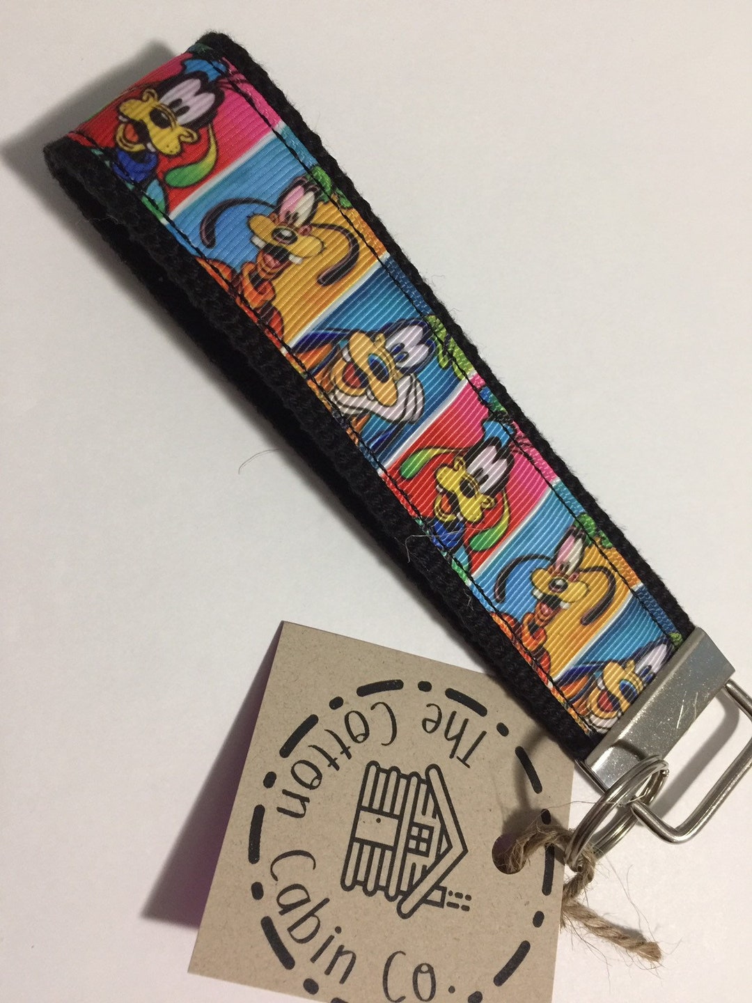 Disney Goofy Faces - Character Key Fob, Key Wristlet, Grosgrain Ribbon ...