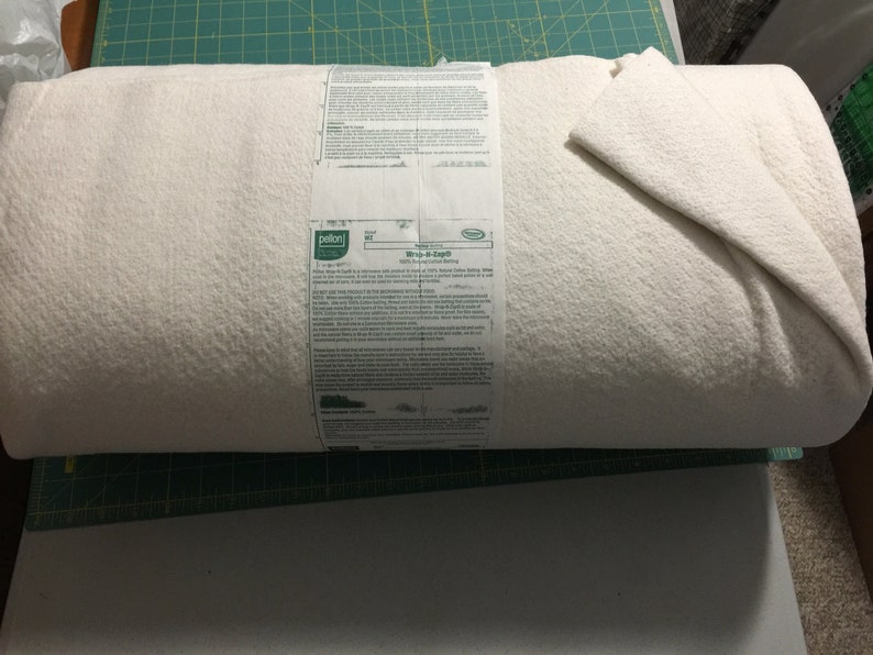 Pellon Wrap-n-zap -90" Wide - 100% Natural Cotton Batting - Microwave ...