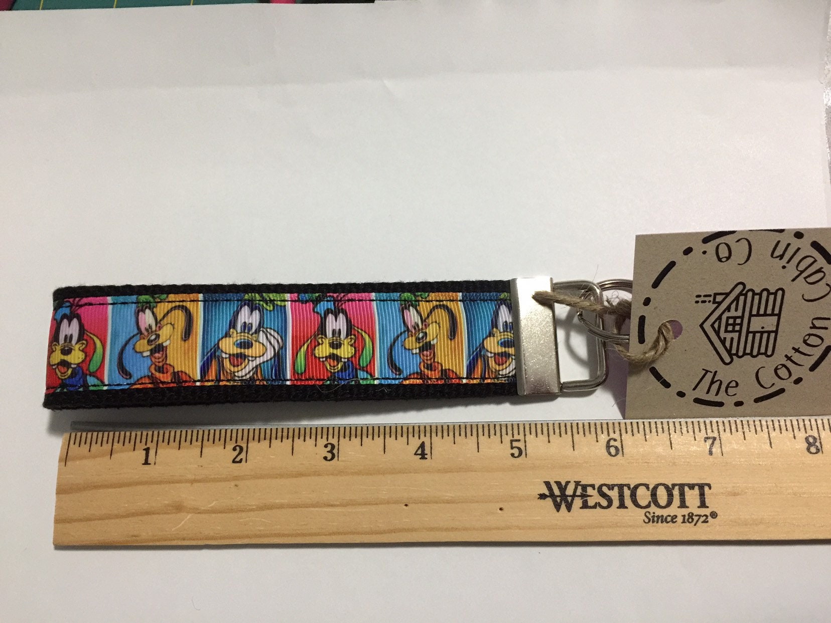 Disney Goofy Faces - Character Key Fob, Key Wristlet, Grosgrain Ribbon ...