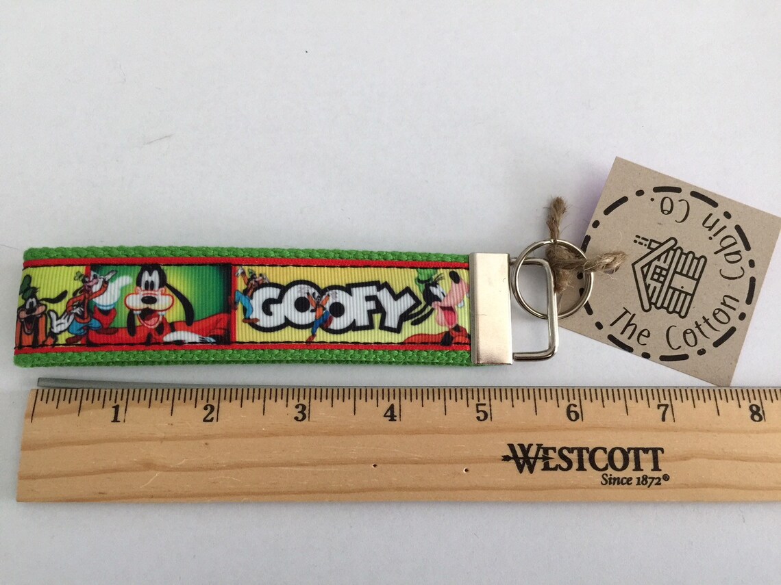 Disney Goofy Character Key Fob Key Wristlet Grosgrain Ribbon - Etsy España
