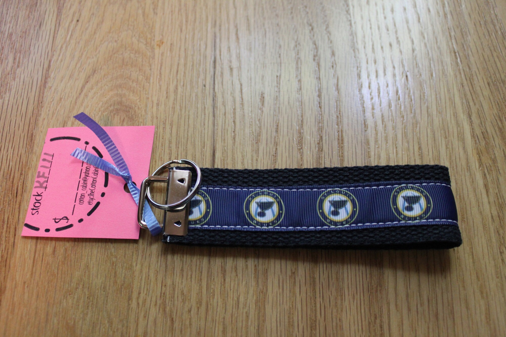 St. Louis Blues Ribbon and Webbing Key Fob Key Tag Wristlet - Etsy