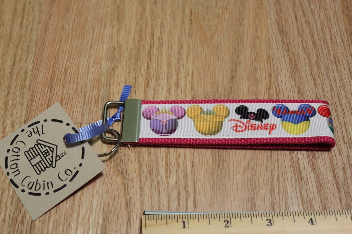 Disney Princess - Mickey Ears Key Fob, Key Wristlet, Grosgrain Ribbon ...