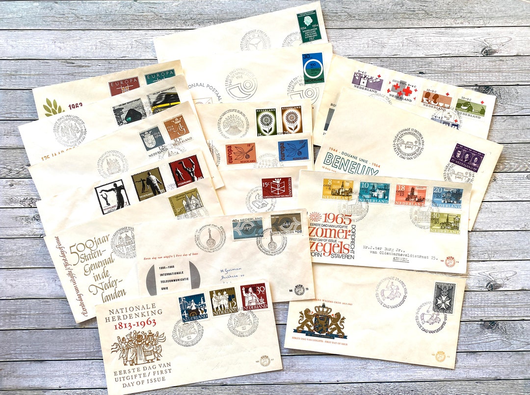 Vintage Used Envelopes 1960's Dutch Junkjournaling Snailmail First Day ...