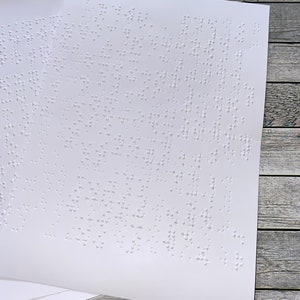 Braille Paper, Ephemera, Set of 10 Sheets of About A5 Size. Mixed Media ...