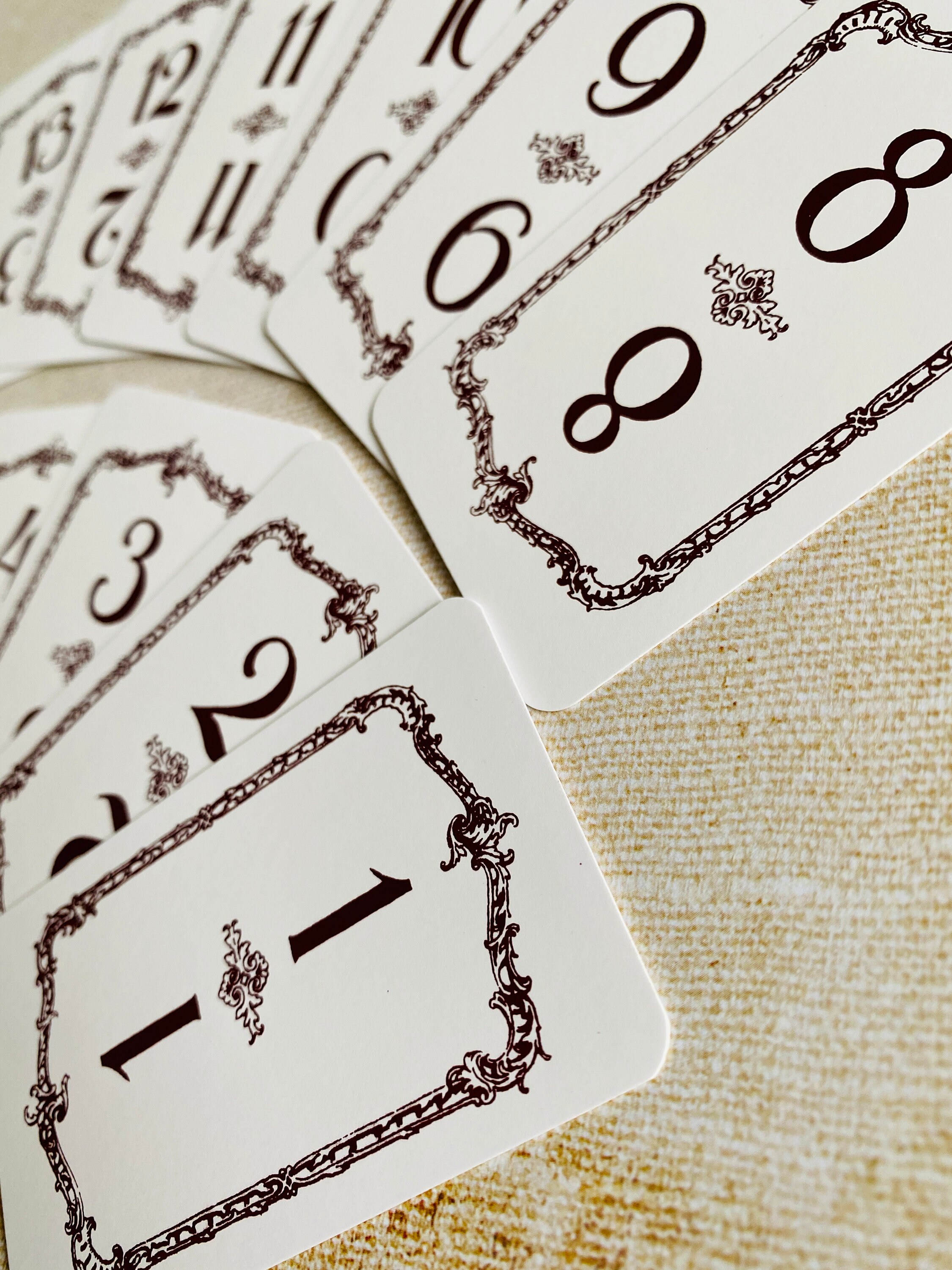 30 Vintage, Number Themed, Vintage Card Game. Complete Set of Playing ...