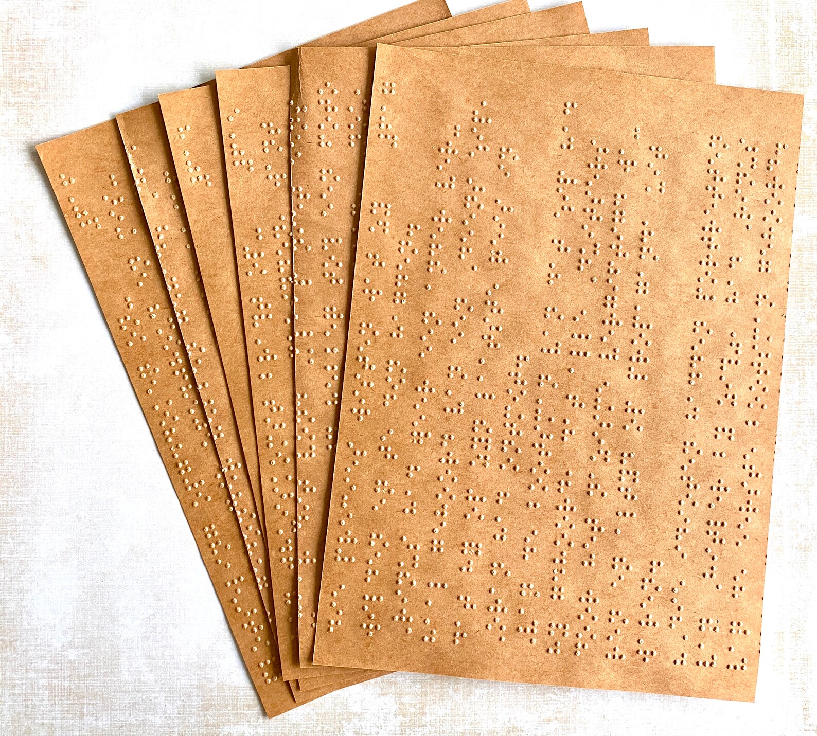 Braille Paper Ephemera Set of 10 Sheets of About A5 Size. - Etsy