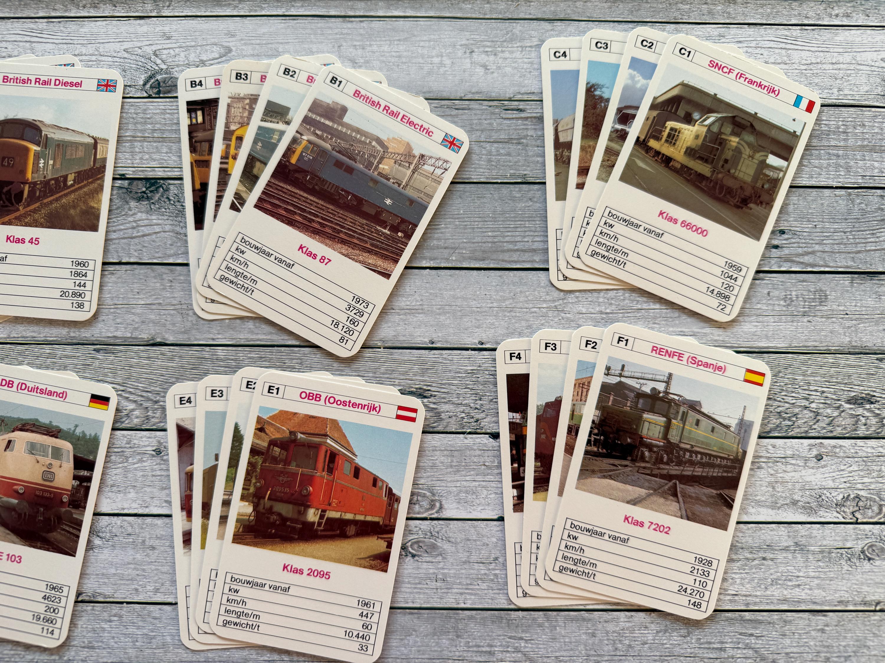 Vintage Locomotives Themed Playing Cards Vintage Cars 32 Cards Dutch ...