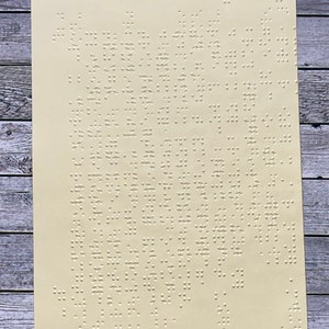 20 Braille Paper, Sheets, Plain White, Off-white, Brown, Ephemera, A5 ...