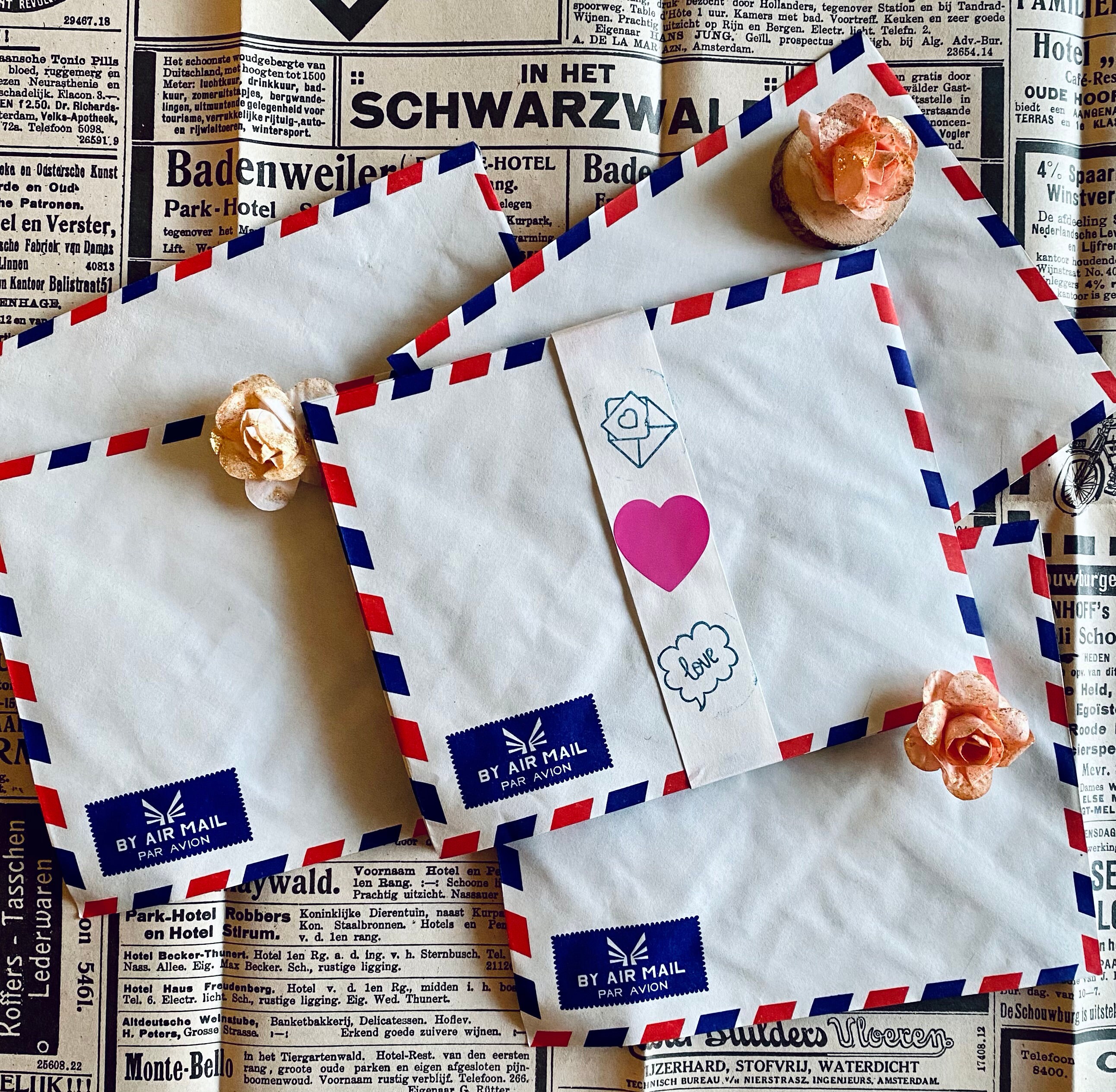 50 Airmail Envelopes, Travel Gifts, Wedding, Craft Parties, Airmail ...