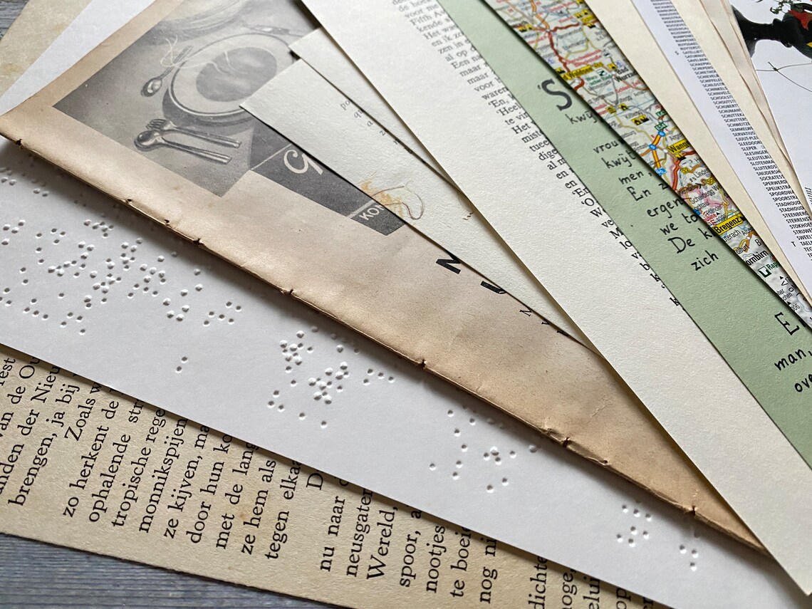 150+ Ephemera Pack Different Types of Paper Paper Bundle Braille Books ...