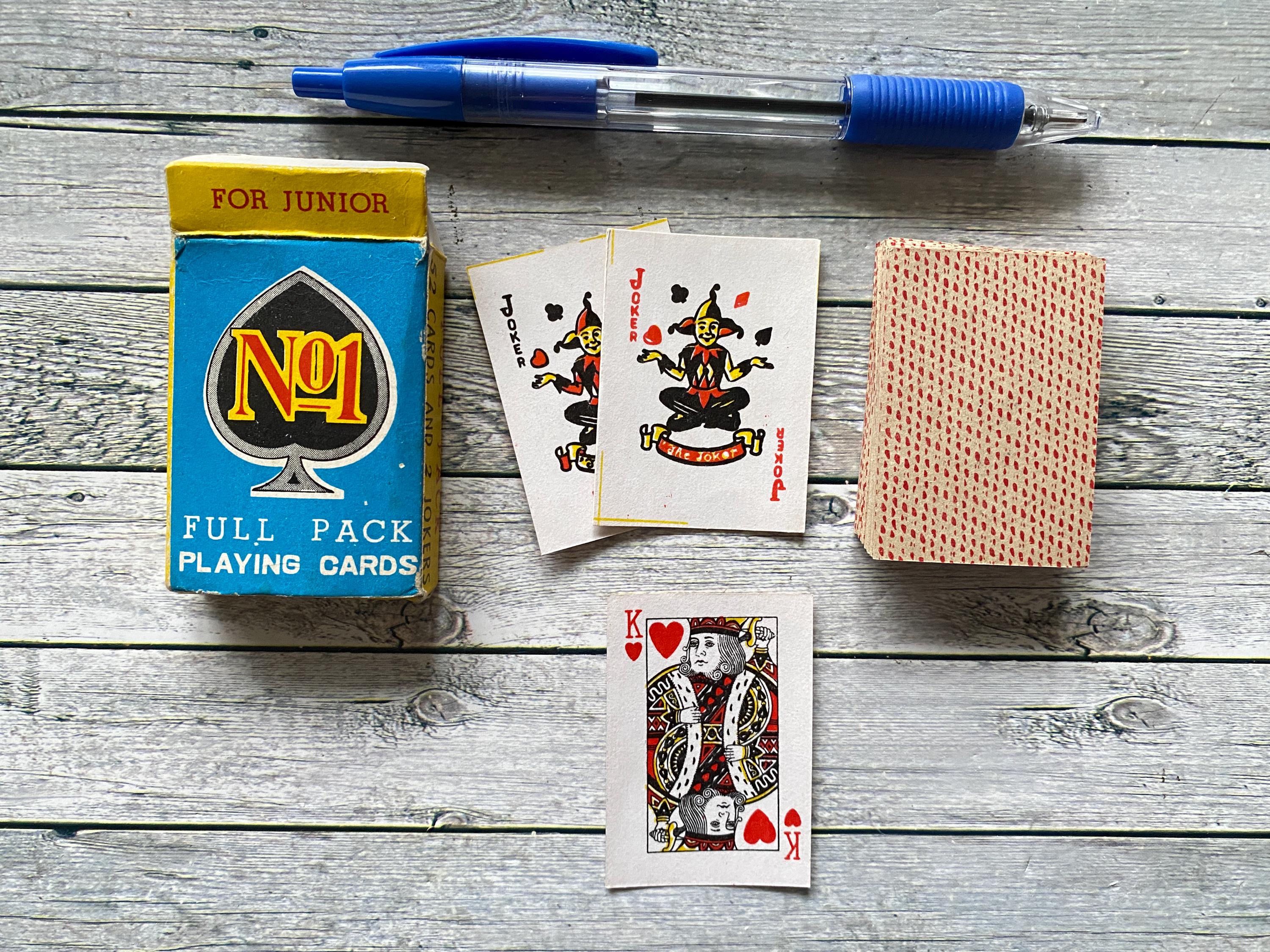 Vintage Mini Playing Cards. Complete Set of Small Playing Card Game ...