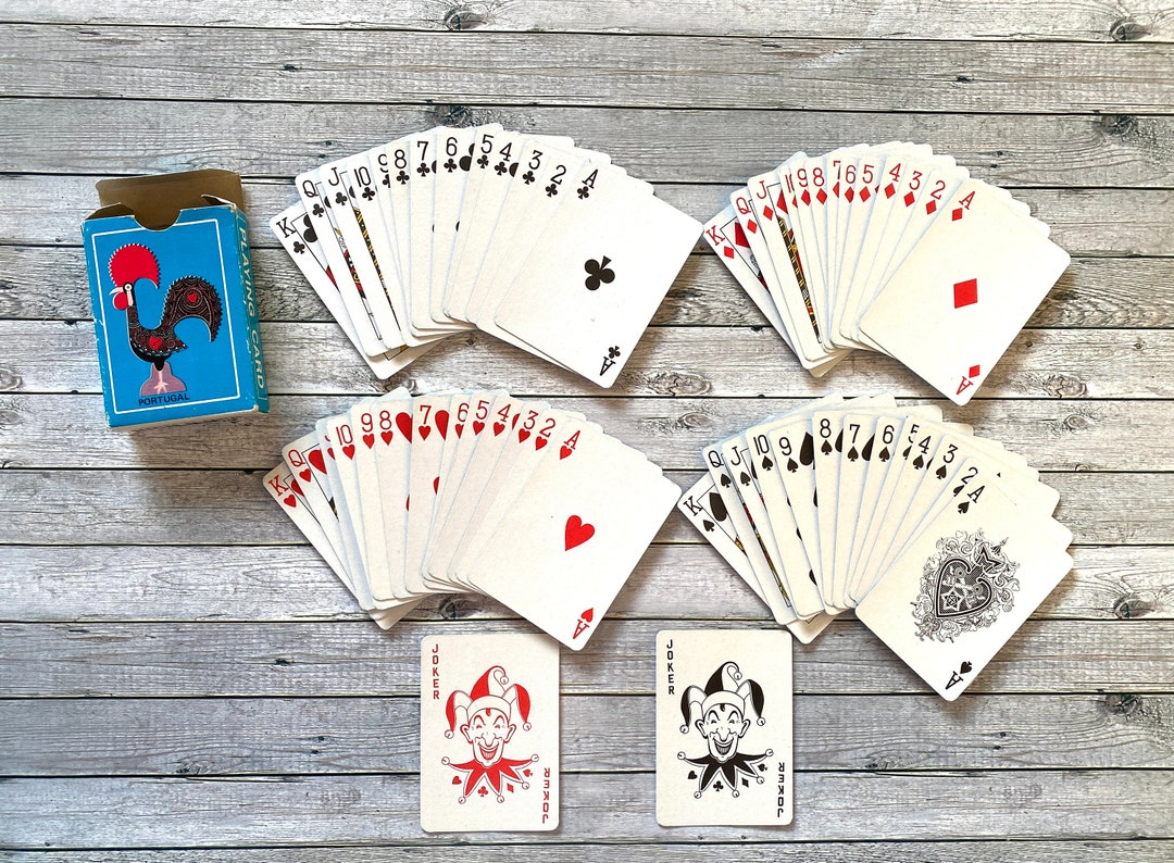 Complete, Vintage, Playingcard, Portugal, Rooster, Macau, Hearts ...