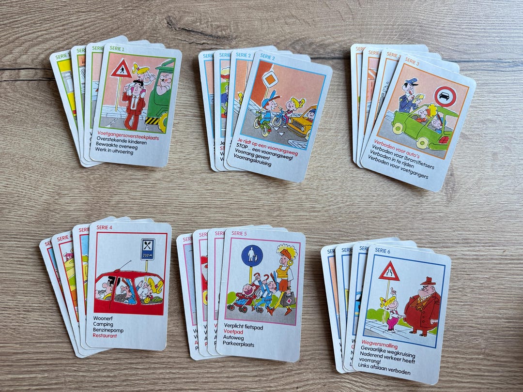 24 Traffic Themed Vintage Playing Cards Game. Complete Set - Etsy