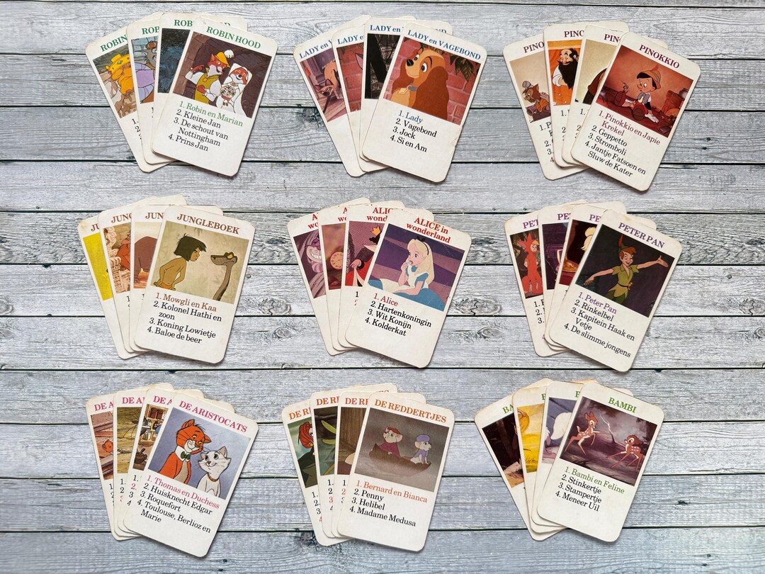 Quartet Walt Disney Vintage Donald Duck. 36 Cards, Complete and in Oke ...