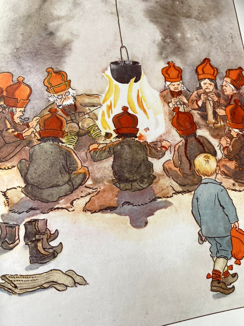 A4+ Size Elsa Beskow, Dutch Picture Book, Olles Skitocht, Ollies Ski ...