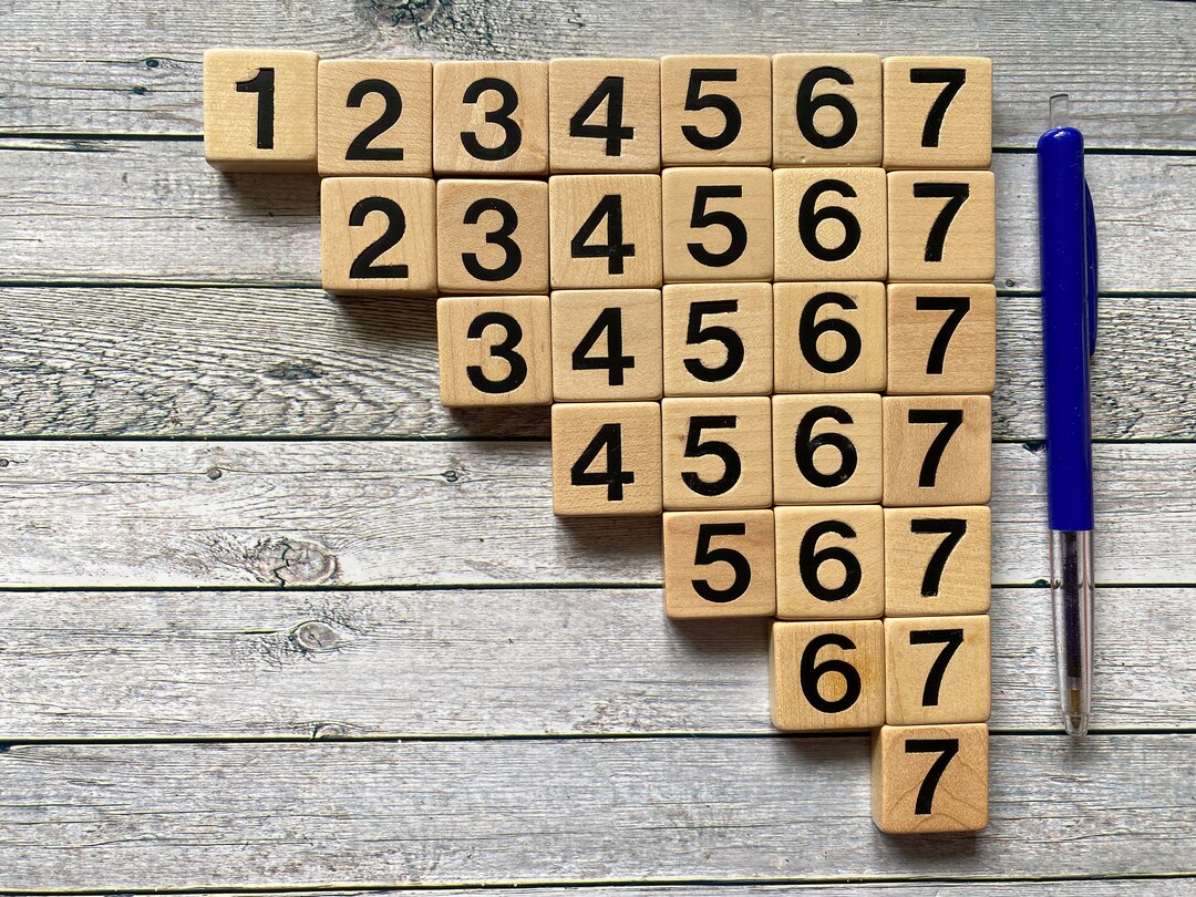 28 Vintage Wooden Scrabble Numbers Game Thick Tiles, Large Numbers - Etsy