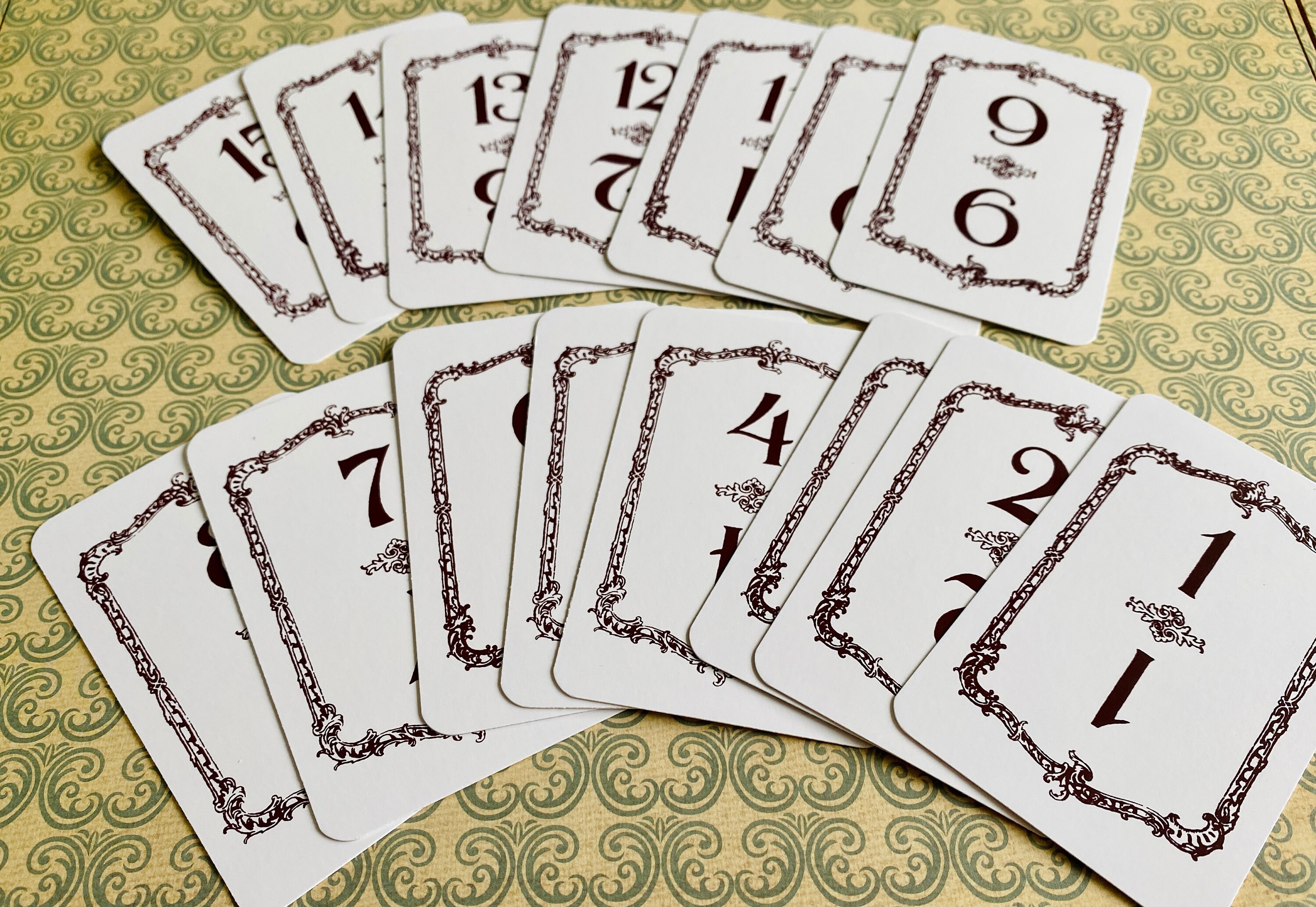 30 Vintage, Number Themed, Vintage Card Game. Complete Set of Playing ...