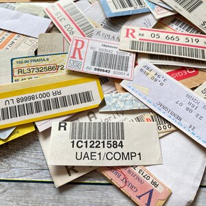 25 Registered Mail Labels, Worldwide, Ephemera, Collectibles, Vintage ...