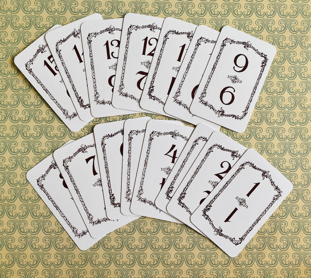 30 Vintage, Number Themed, Vintage Card Game. Complete Set of Playing ...