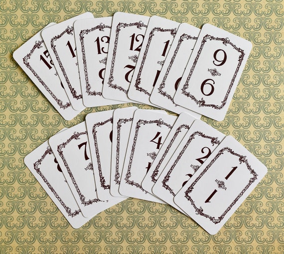 30 Vintage Number Themed Vintage Card Game. Complete Set of | Etsy