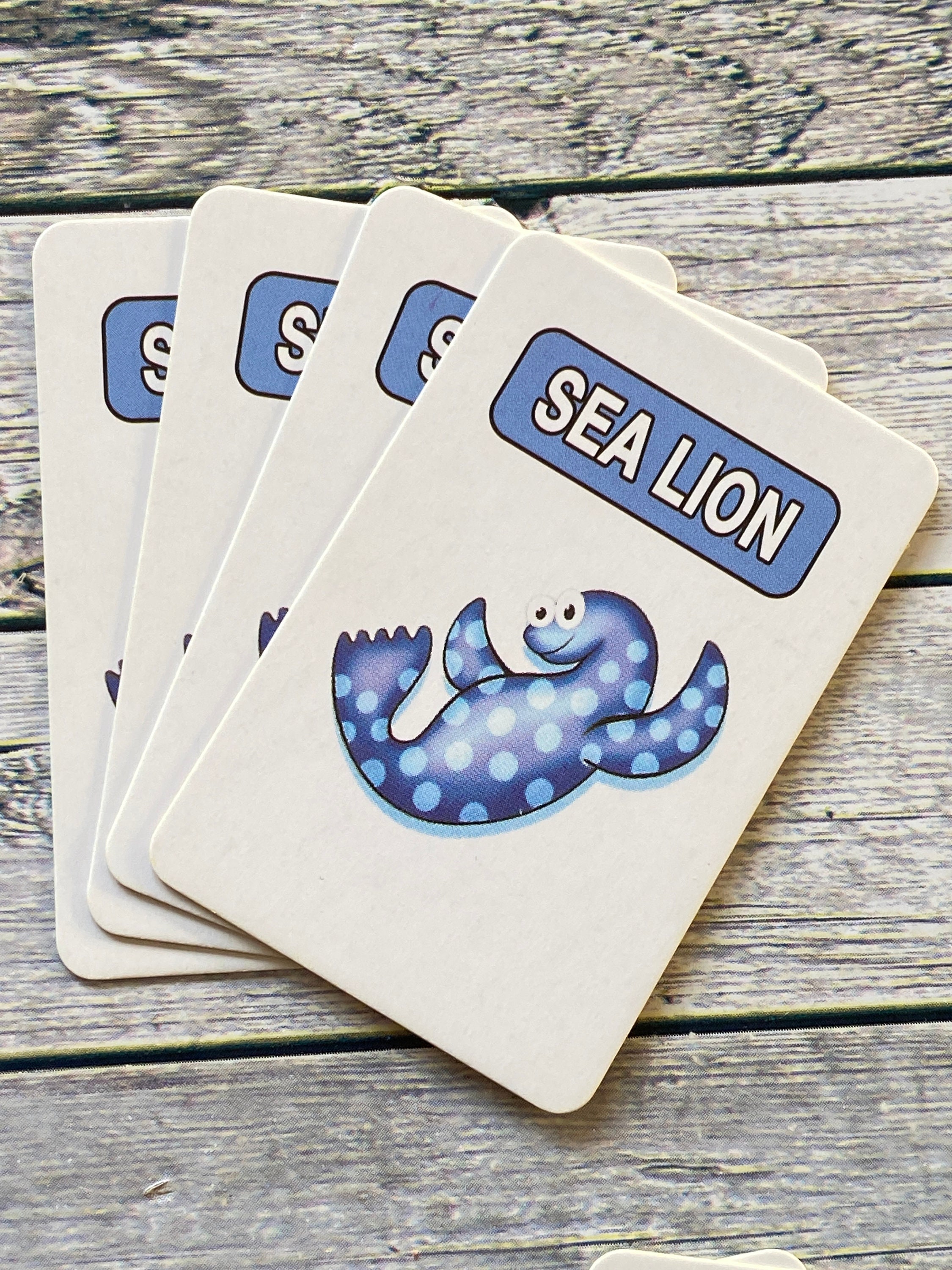36 Mini Cards Go Fish Memory Game Card Game,sea Animals - Etsy