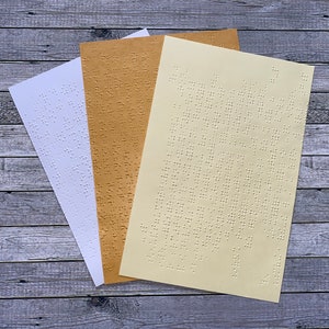 Braille Paper, Ephemera, Set of 10 Sheets of About A5 Size. Mixed Media ...