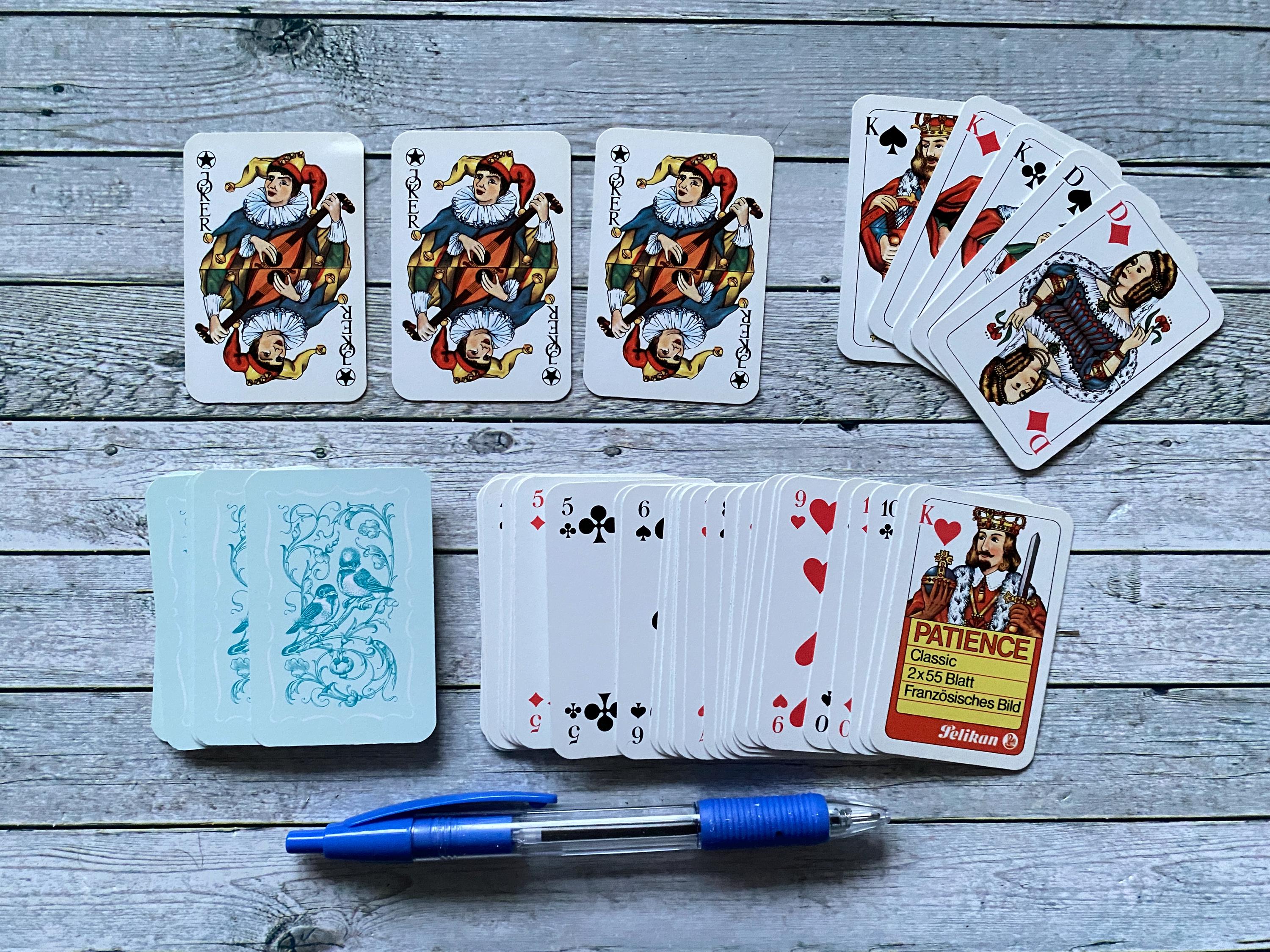 Vintage Mini Playing Cards. Complete Set of Small Playing Card Game ...