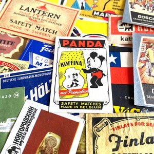 100 Vintage Matchbox Labels Ephemera Collectibles, Vintage, Dutch ...