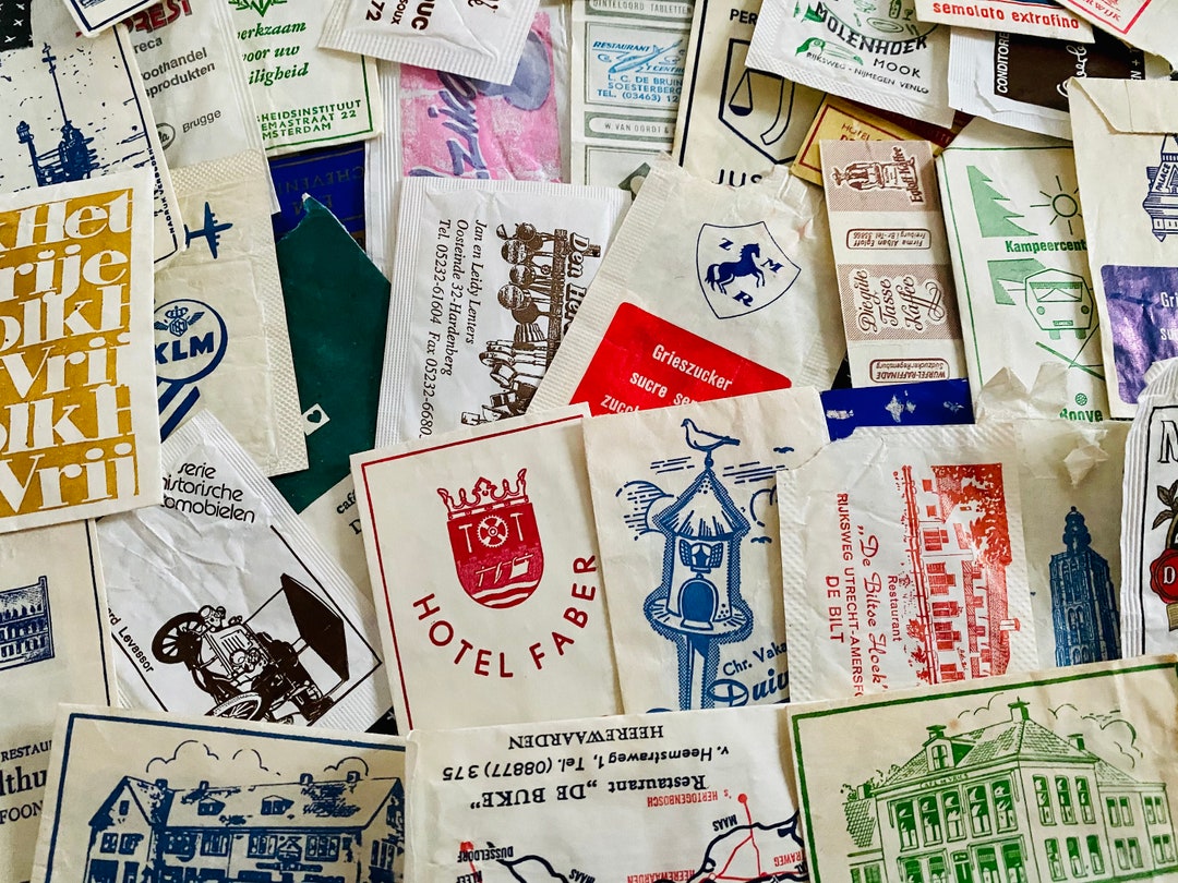 50 Vintage Sugar Bags Ephemera Seventies Vintage Junk Journal Scrapbook ...