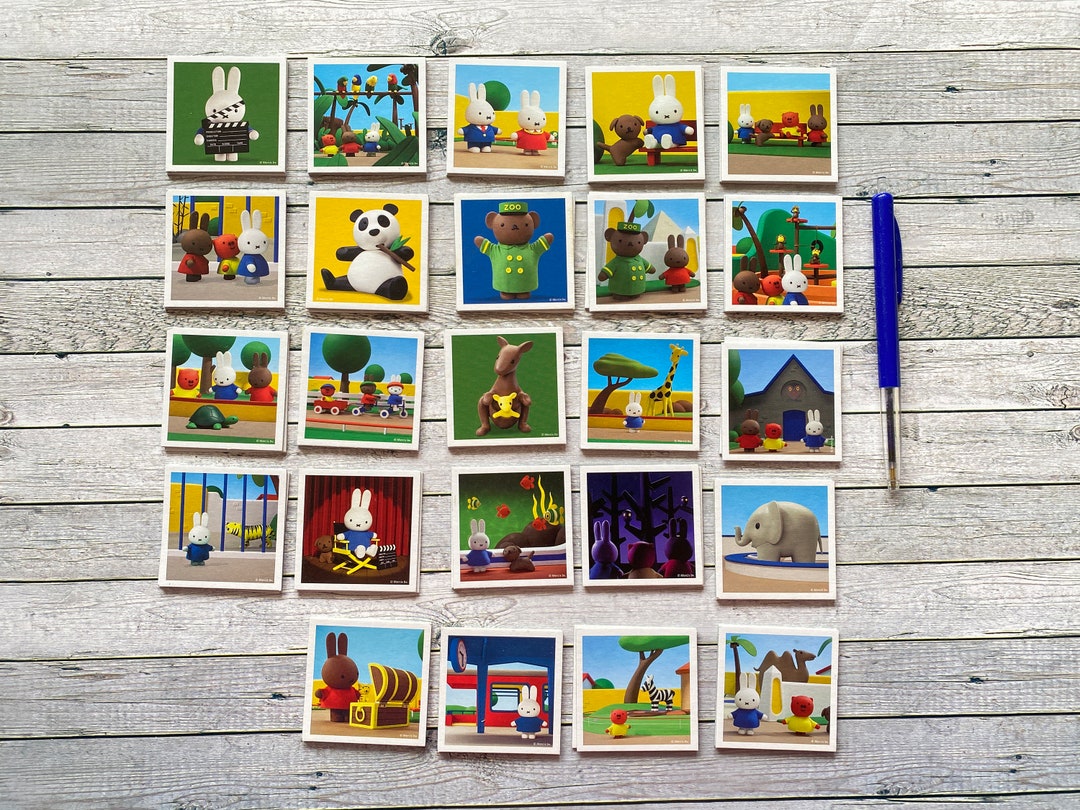 Vintage, Miffy, Memory, Dutch, Ravensburger, Without a Box, Cardboard ...