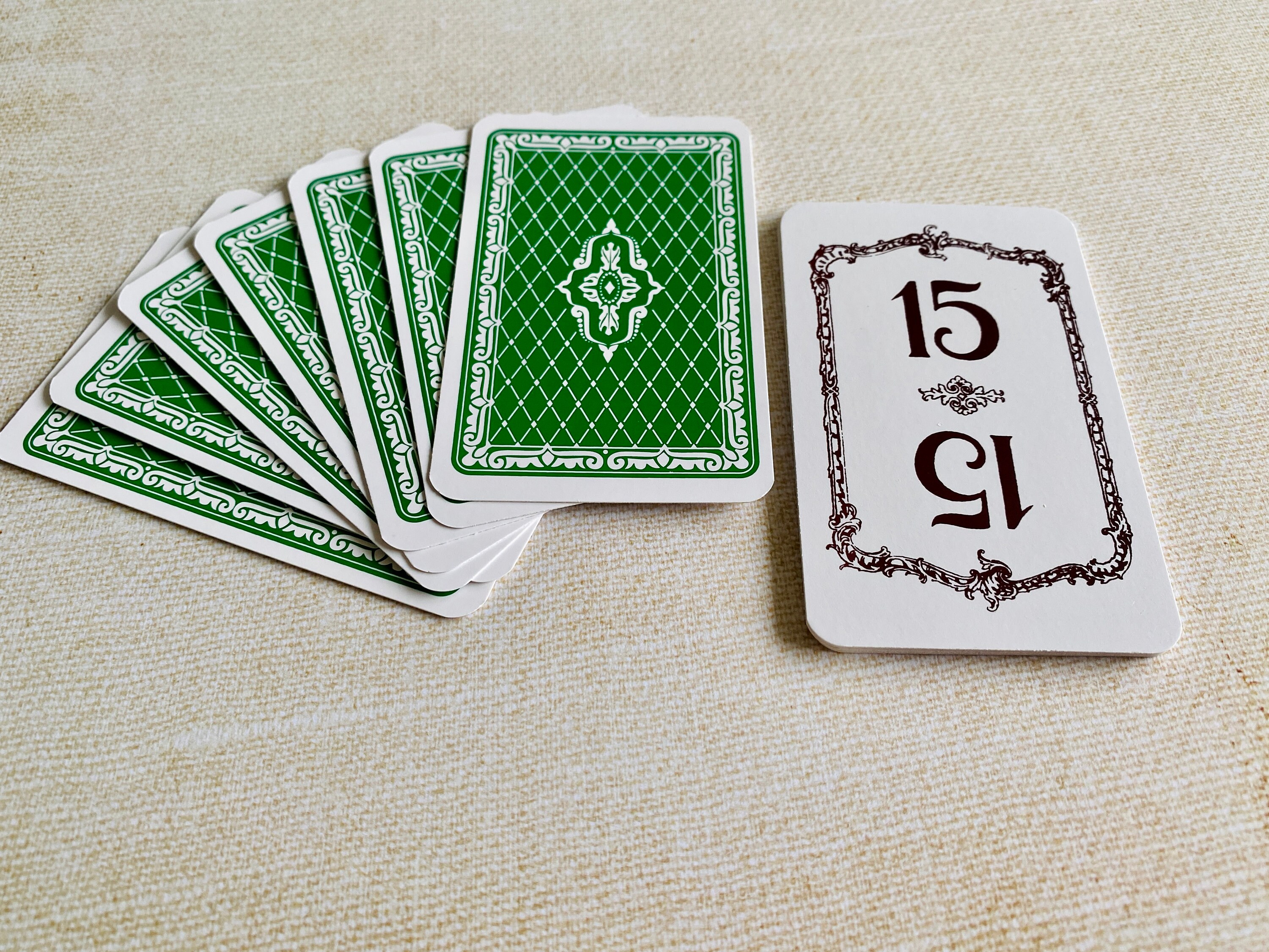 30 Vintage, Number Themed, Vintage Card Game. Complete Set of Playing ...