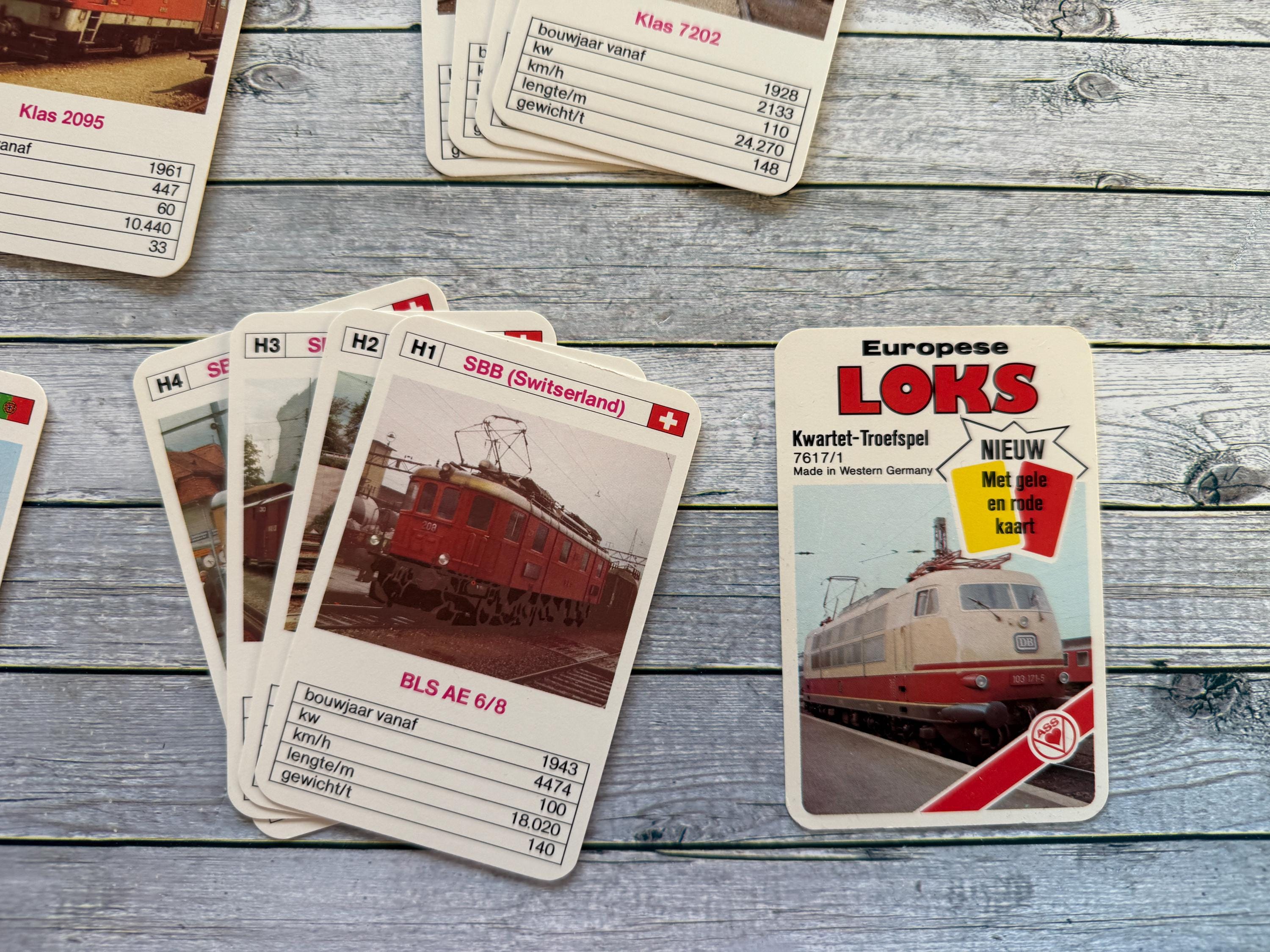 Vintage Locomotives Themed Playing Cards Vintage Cars 32 Cards Dutch ...