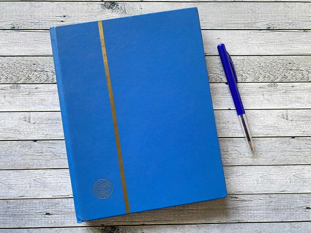 A5 bleu à moitié plein Stamp Collection archive format A5 - Etsy France