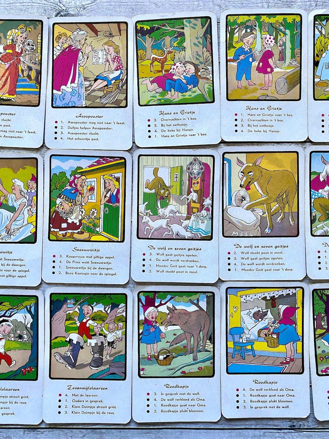 24 Vintage, Fairytale Themed, Vintage Card Game. Complete Set of ...