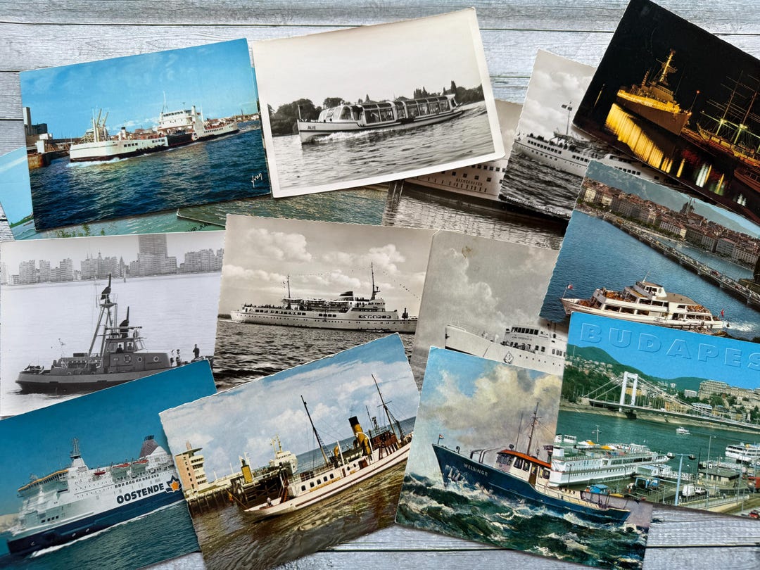 15 Vintage Postcards All With a Ship or Boat Theme. They Are Dutch and ...