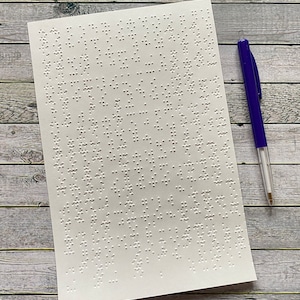 Braille Paper, Ephemera, Set of 10 Sheets of About A5 Size. Mixed Media ...