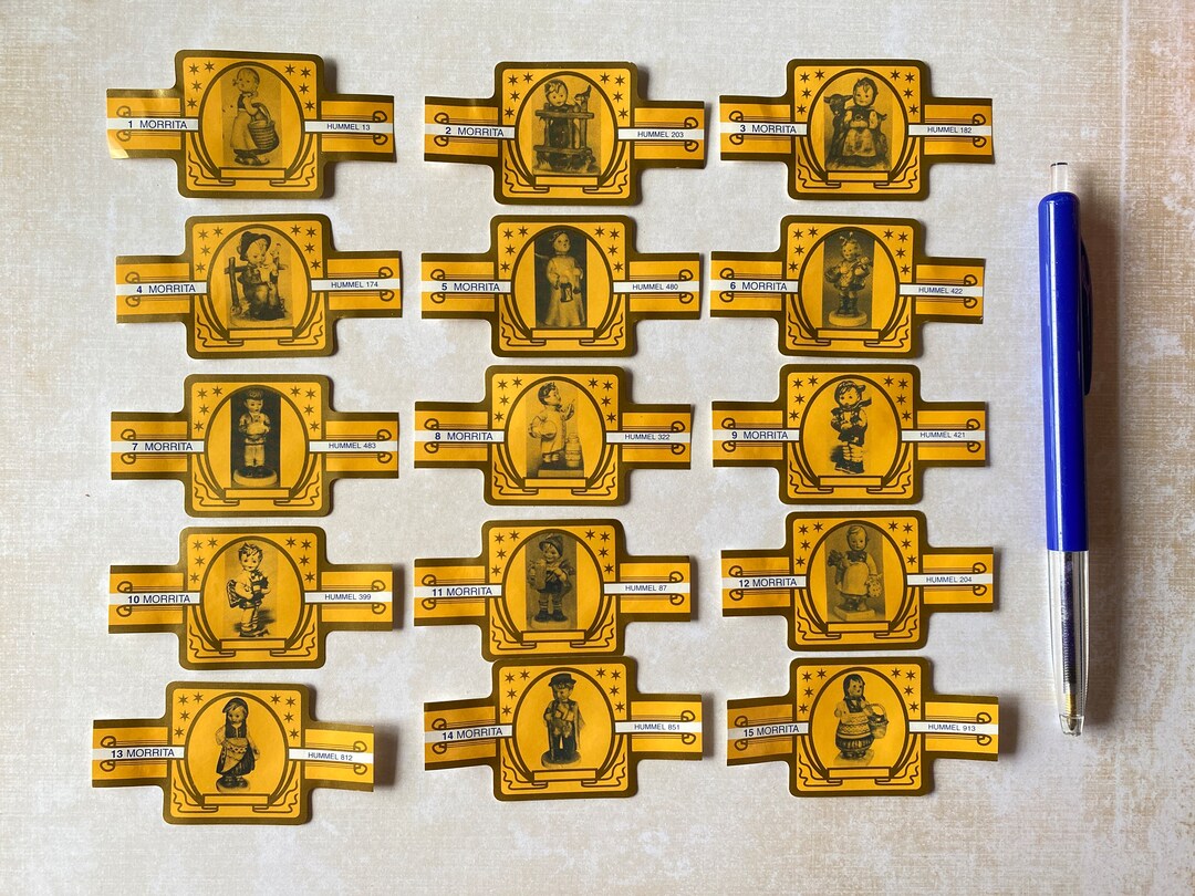 Hummel, Vintage, Complete Set of 15 Cigar Bands, Clocks, Bands ...