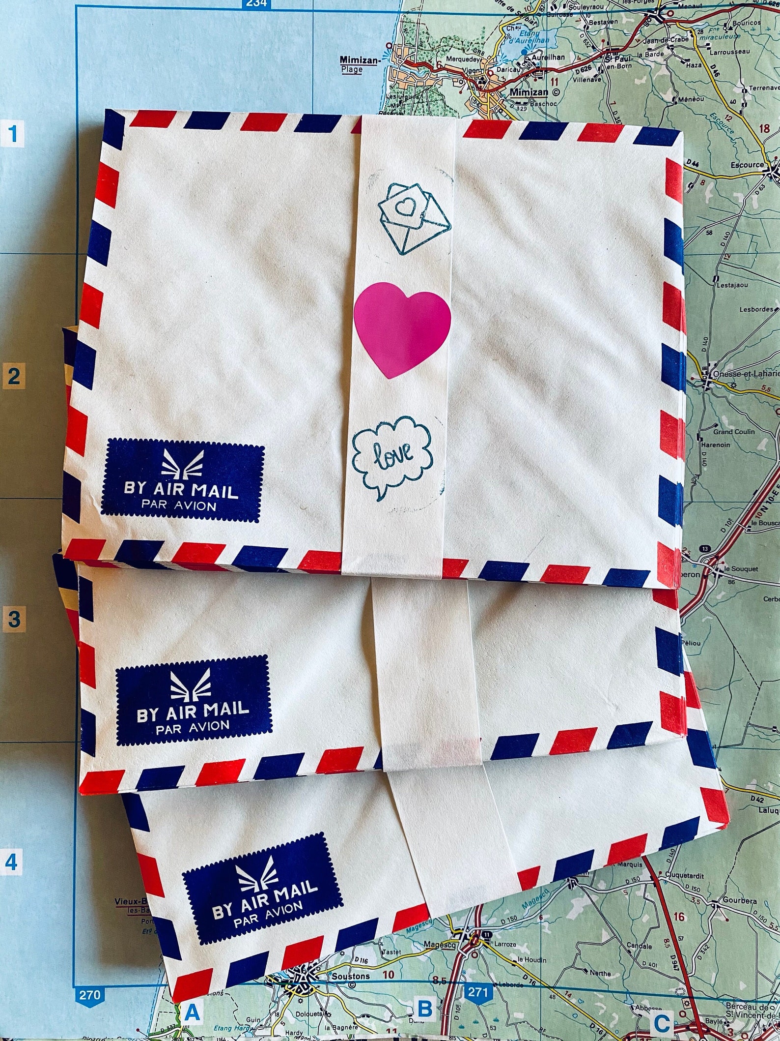 50 Airmail Envelopes, Travel Gifts, Wedding, Craft Parties, Airmail ...