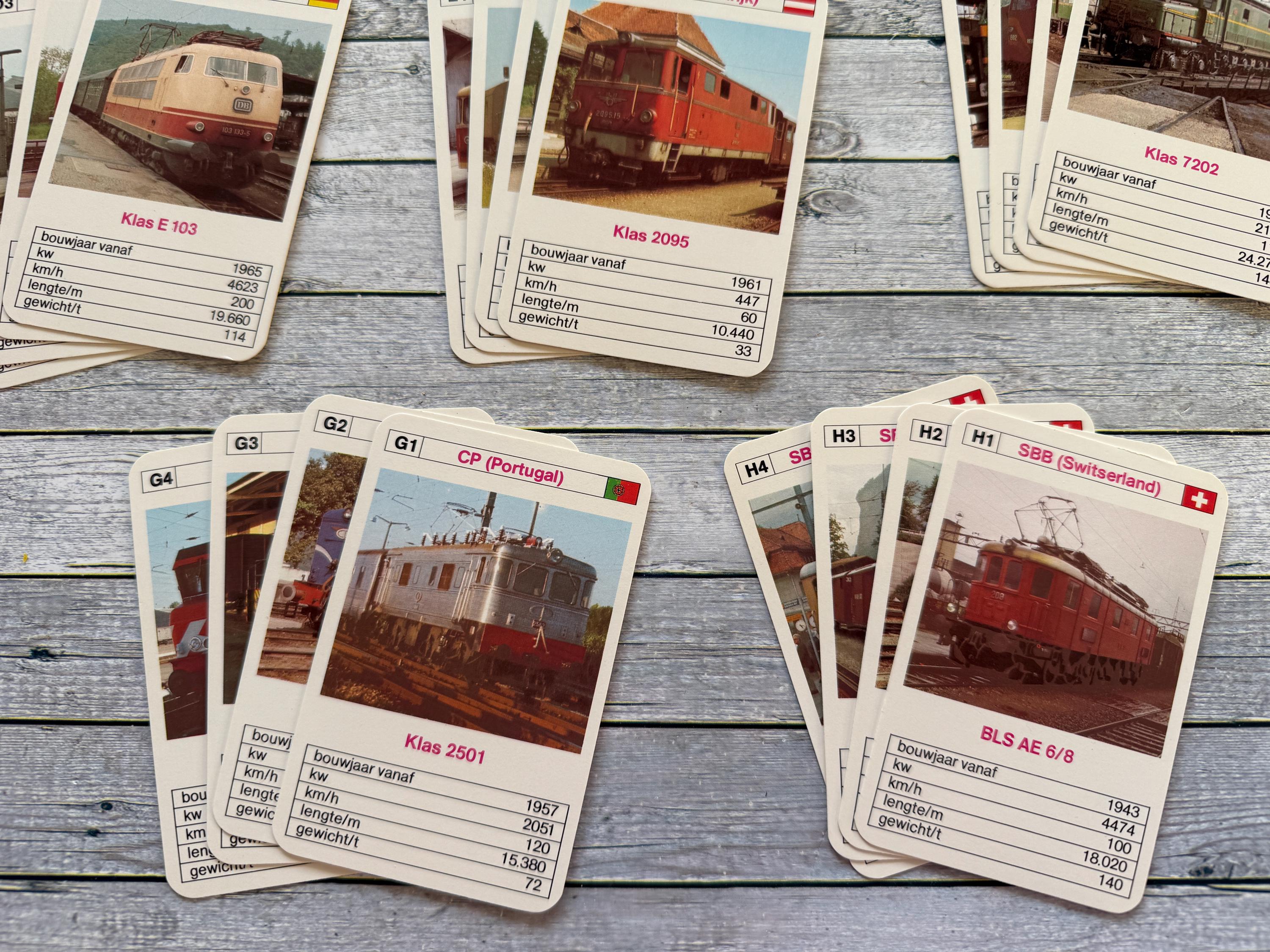 Vintage Locomotives Themed Playing Cards Vintage Cars 32 Cards Dutch ...