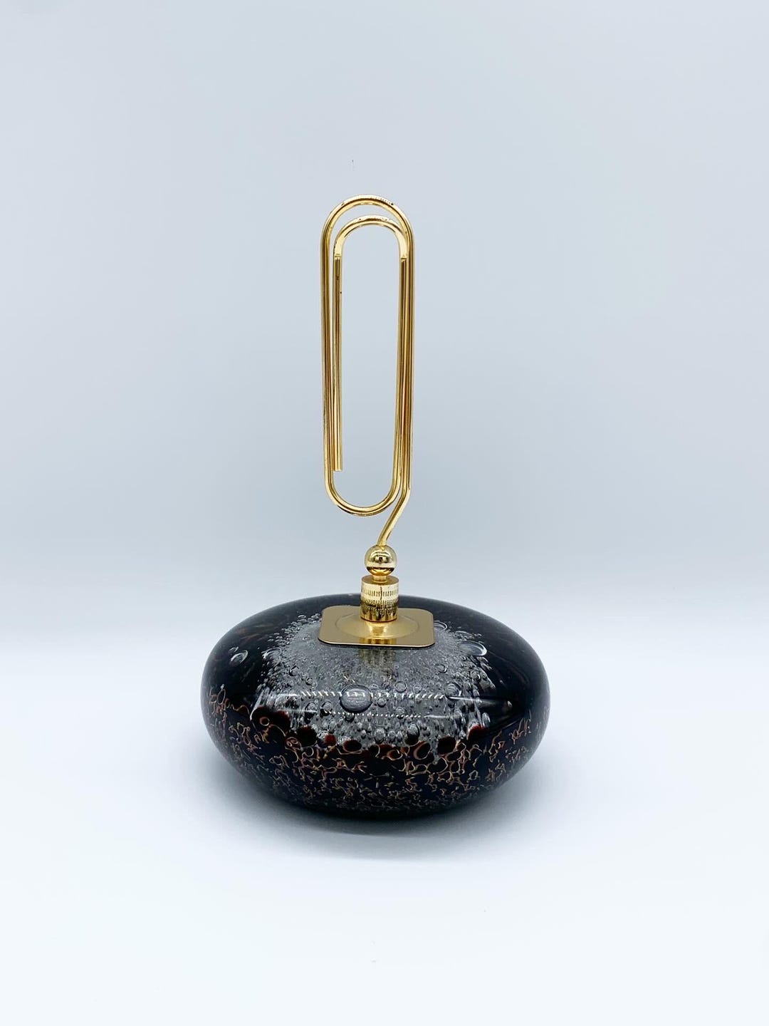 FTM Studio David Lewin Art Glass Memo Clip Holder / Paperweight, Desk ...