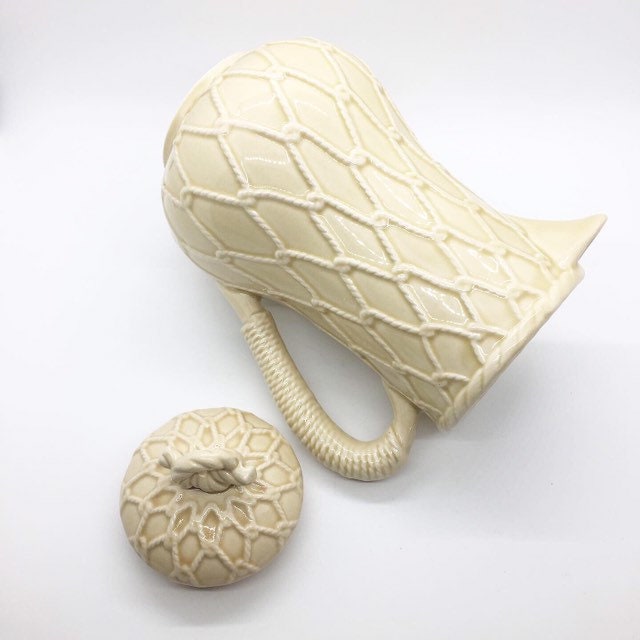 Vintage Schmid Design Folio Beige Rope Pattern Tetera, Made in Japan, 4 ...