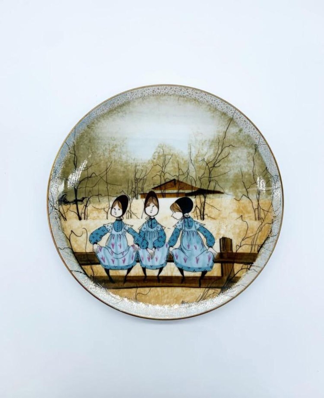 P Buckley Moss Collector Plate: "waiting for Tom" Children Series - Etsy