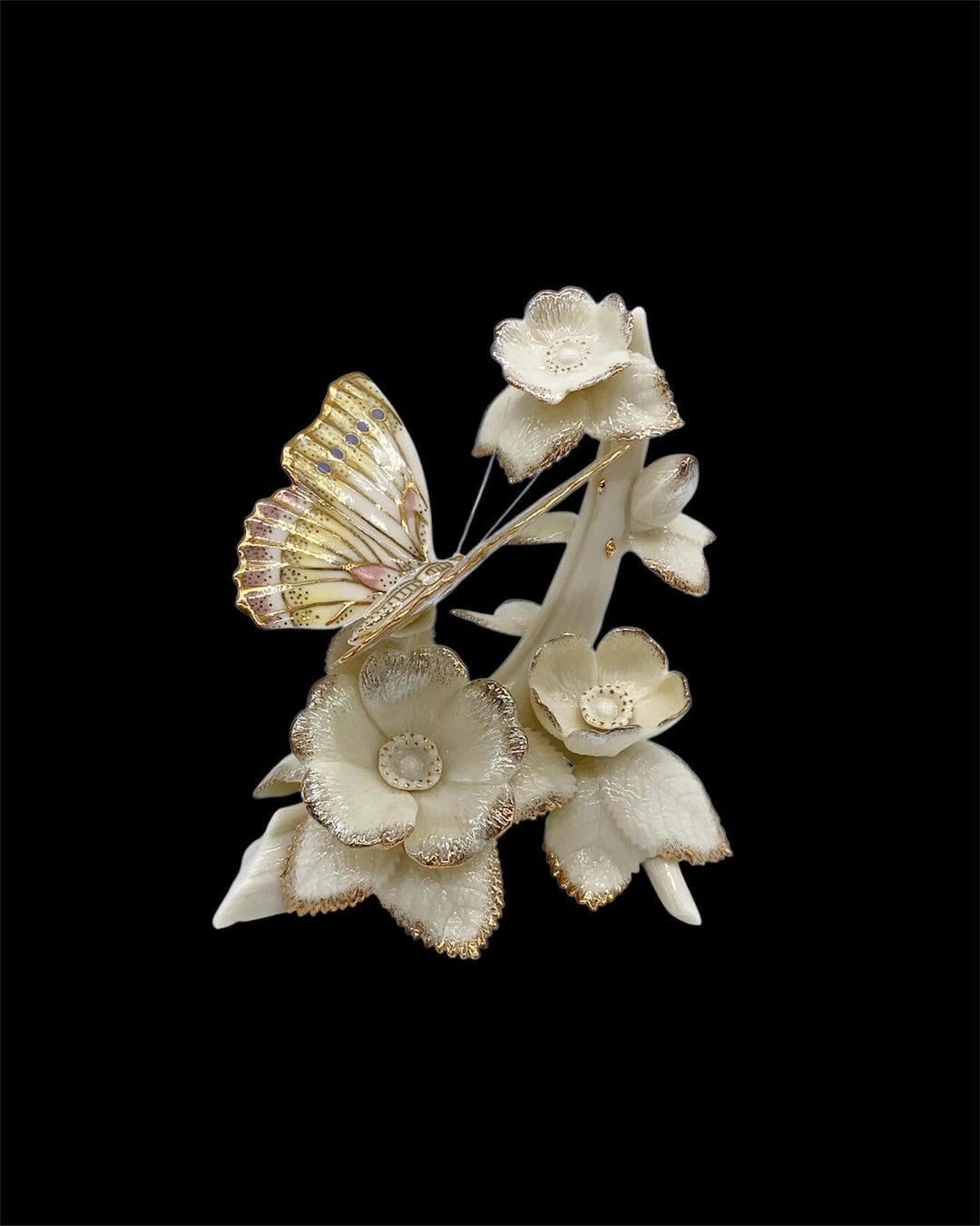 Lenox Ivory Garden Colledtion Splendor of Spring, Butterfly and Flowers ...