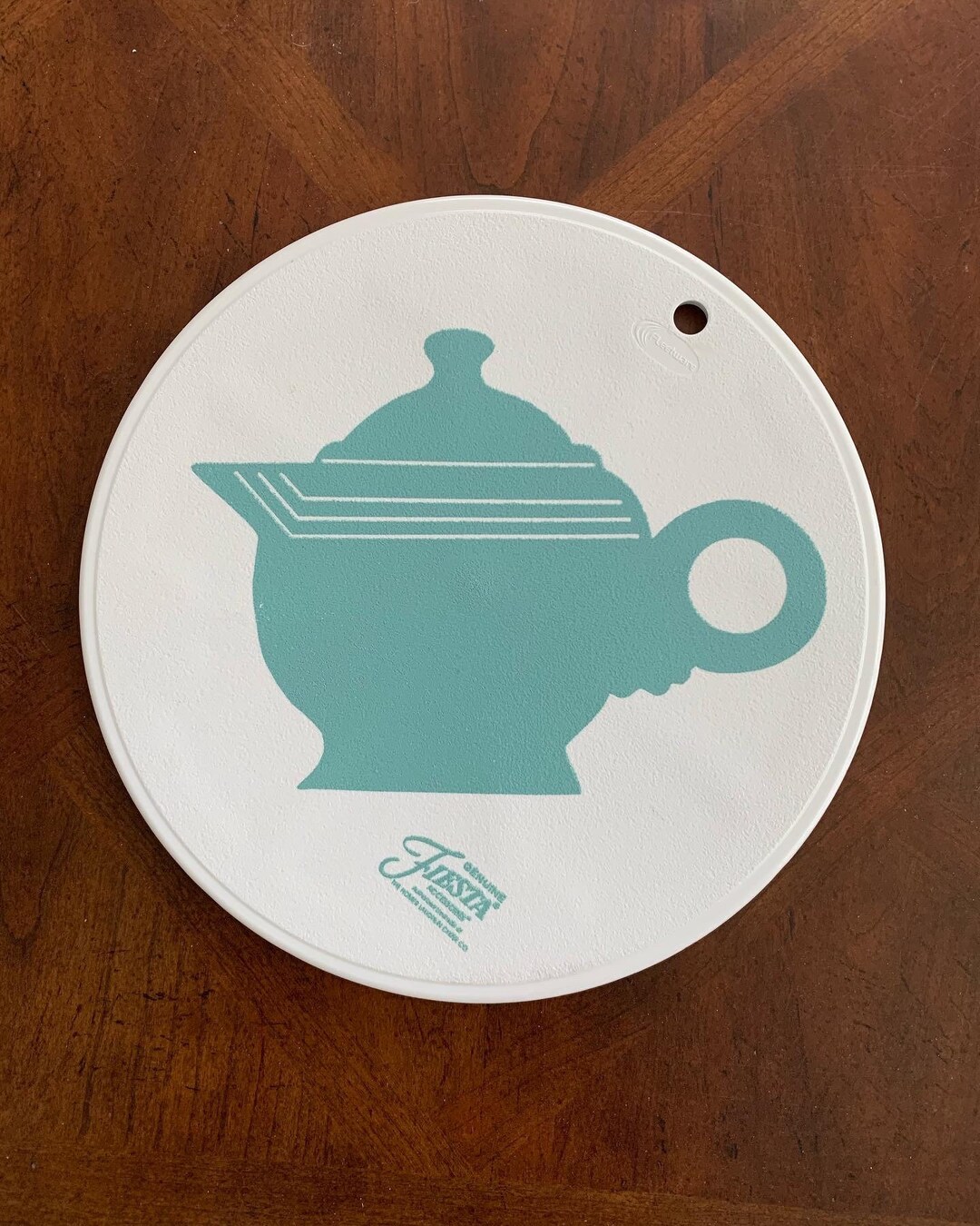Vintage Fiesta Kettle Settle: Sea Mist Green Trivet Cutting Board - Etsy