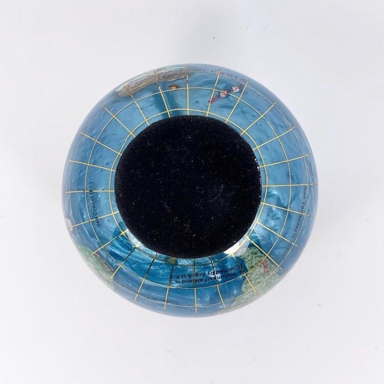 Vintage Blue Gemstone World Globe Paperweight Semi Precious - Etsy