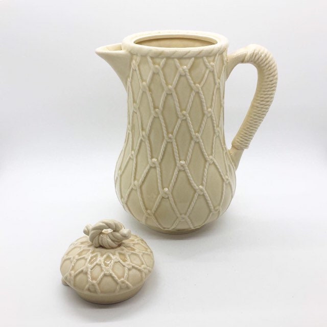 Vintage Schmid Design Folio Beige Rope Pattern Tetera, Made in Japan, 4 ...