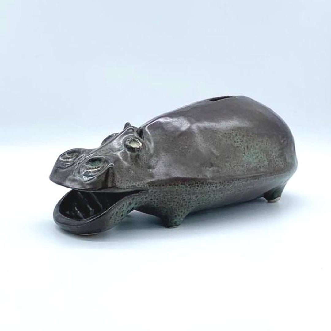 Bennington Pottery Hippopotamus / Hippo Bank With Stopper, Designed by ...