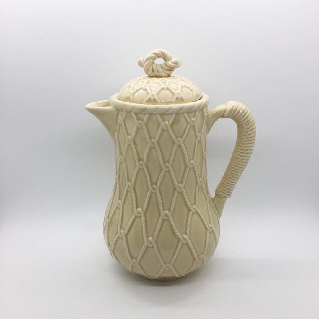 Vintage Schmid Design Folio Beige Rope Pattern Tetera, Made in Japan, 4 ...