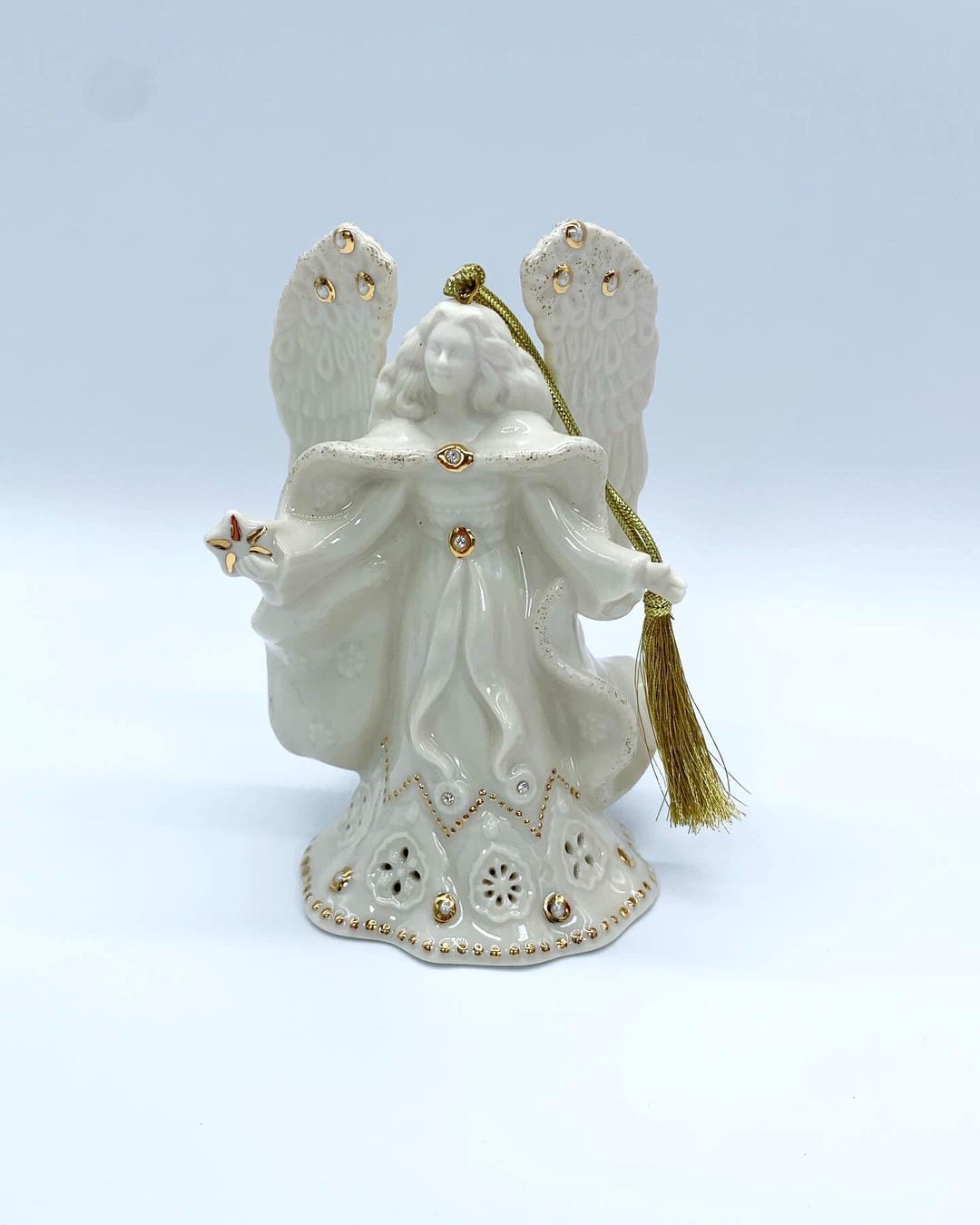 Lenox Florentine and Pearl Collection Angel Ornament, Ivory and Gold - Etsy