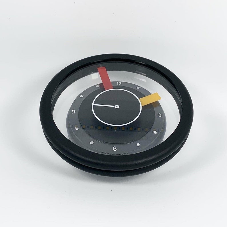 Rare Vintage Postmodern Black Desk/table Clock With Primary - Etsy